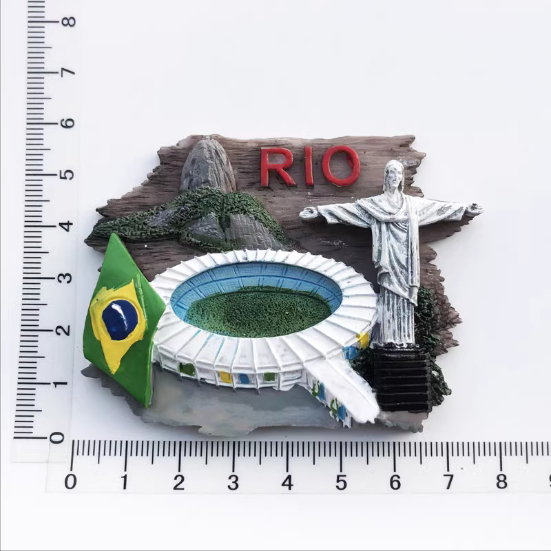Creative Brazil Travel Souvenirs Magnet Fridge Stickers Resin Crafts 3D ...