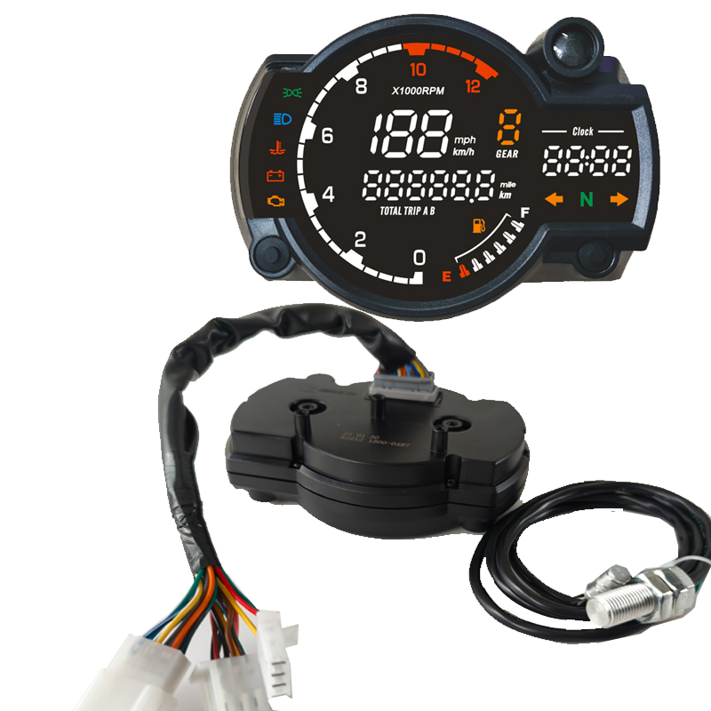 For Yamaha Honda 50cc-200cc Digital Meter LED Motorcycle RX2N ATV LCD ...