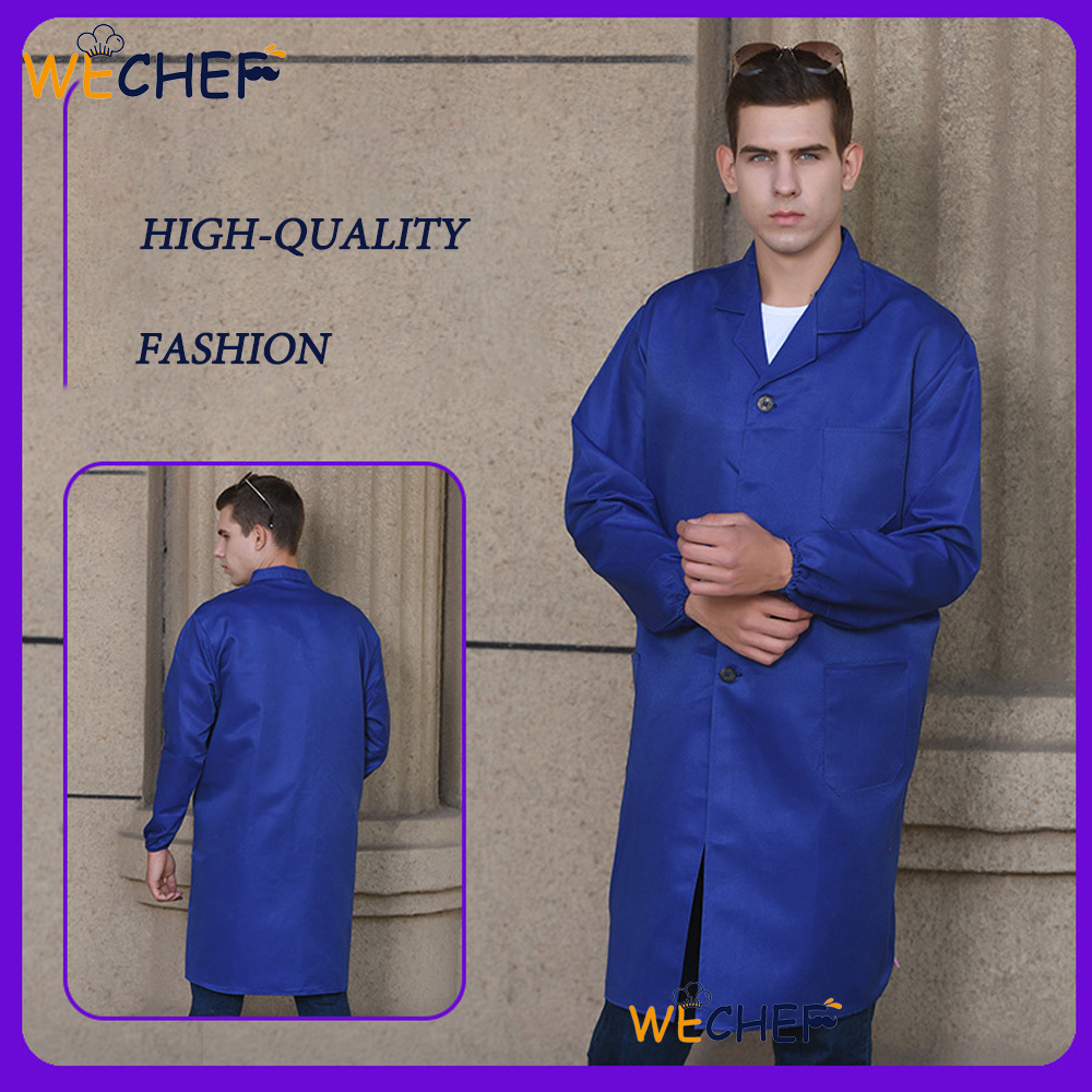 PPE Baju Kerja Safety Jacket Blue Coat Overalls Handling Labor ...