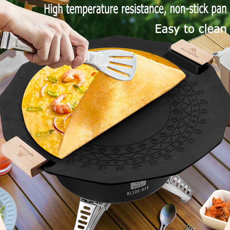 🔥Ready stock🔥MOUNTAINHIKER outdoor camping 34CM barbecue steak frying ...