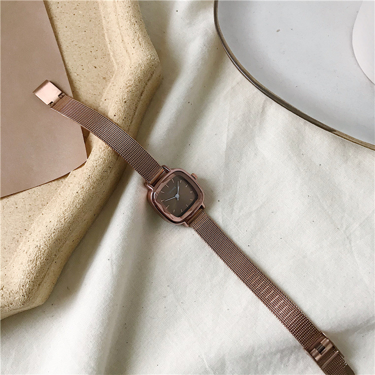 Simple Korean casual women's watch mesh with high-grade sense quartz ...