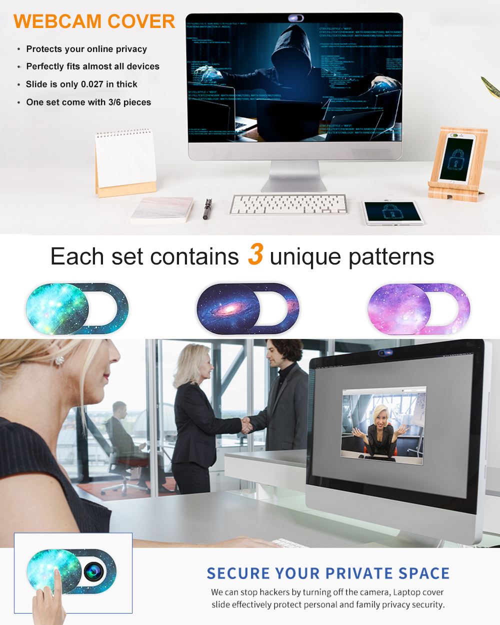Webcam Cover Slide,Laptop Camera Cover Slide Ultra Thin Fits Macbook ...