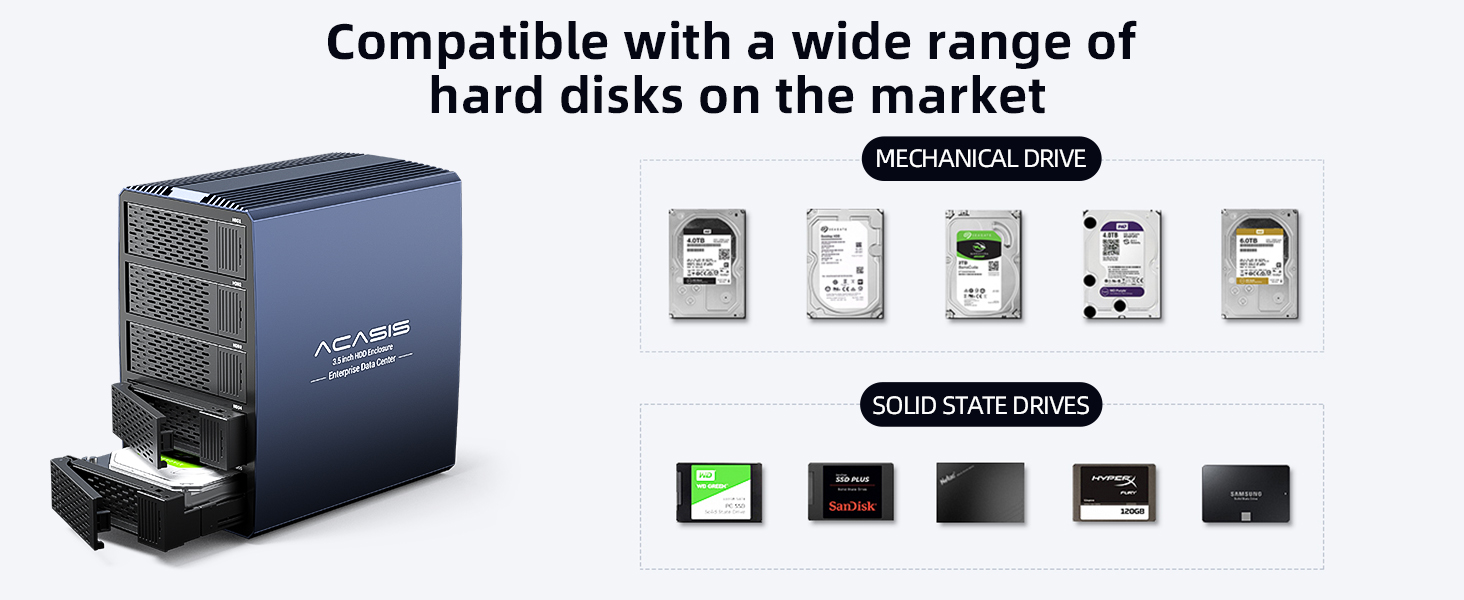 ACASIS 2.5/3.5-Inch SATA Disk Array Box USB3.0 SATA Disk Array Box ...