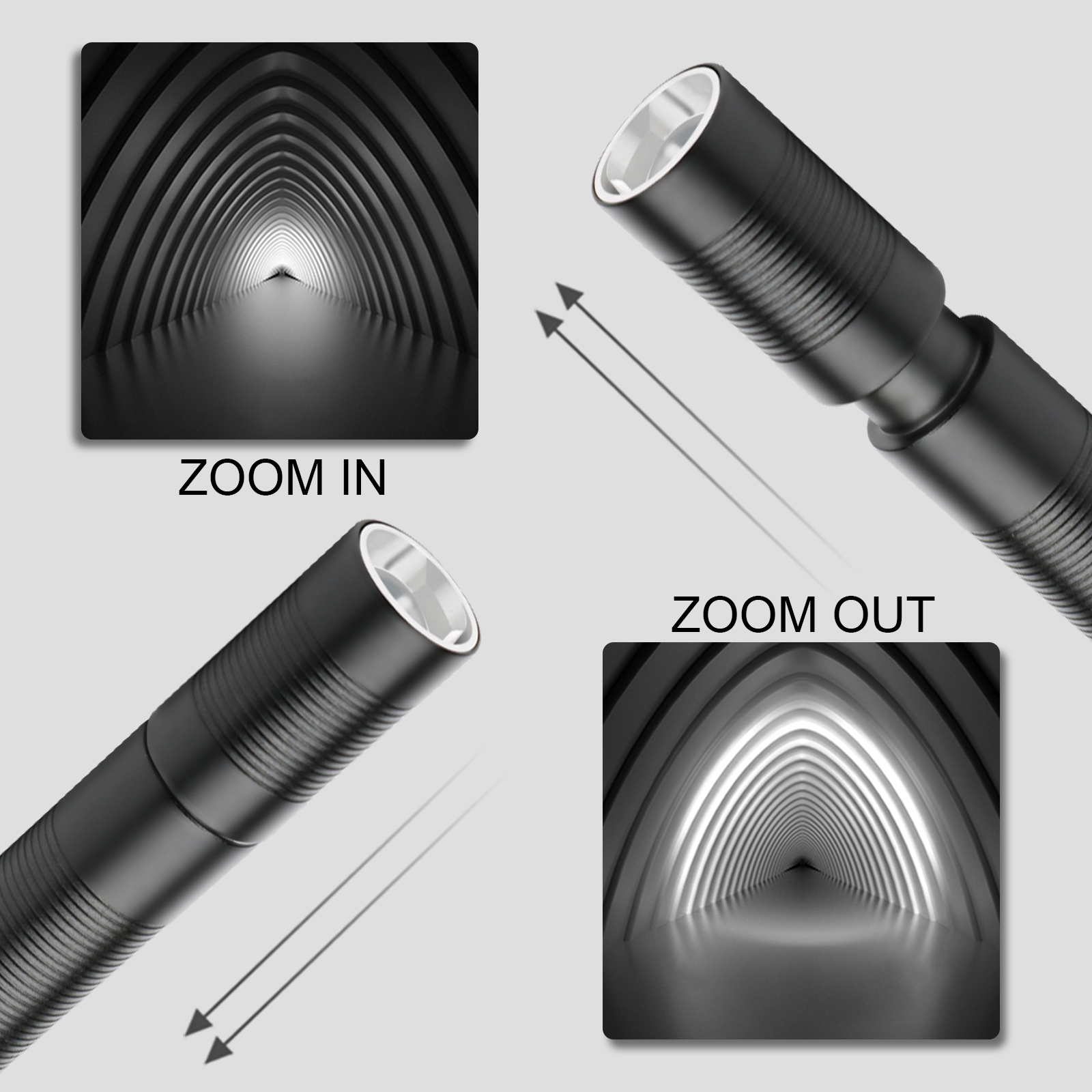 Portable aluminum alloy strong light LED pen light mini outdoor USB ...