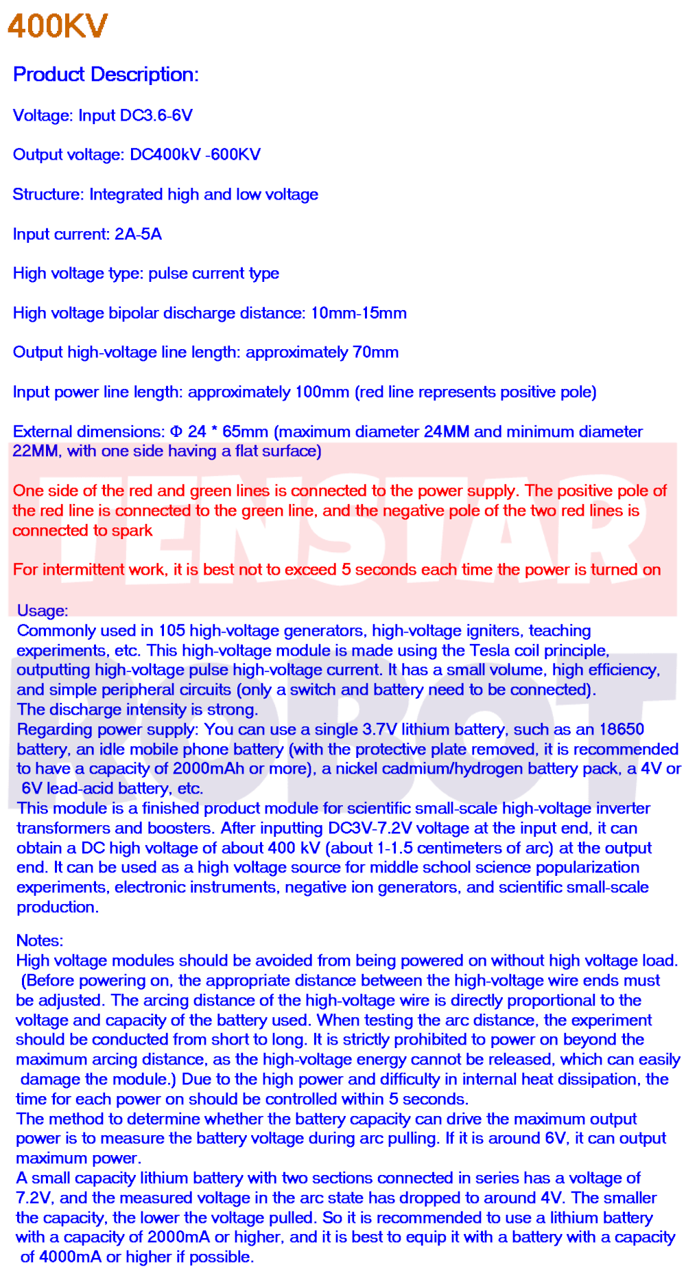 DC 3V-6V Bis 400kV 400000V 1000KV 1000000V High Voltage Generator High ...