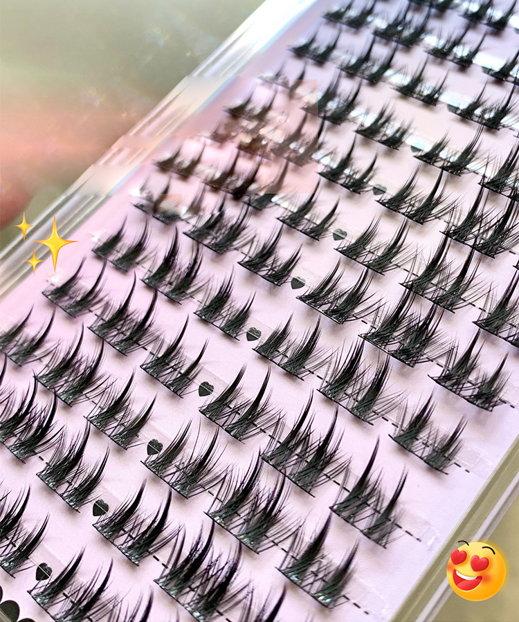 Cat Eye Individual Lashes Ultra-Large Wispy Thin Band Individual ...