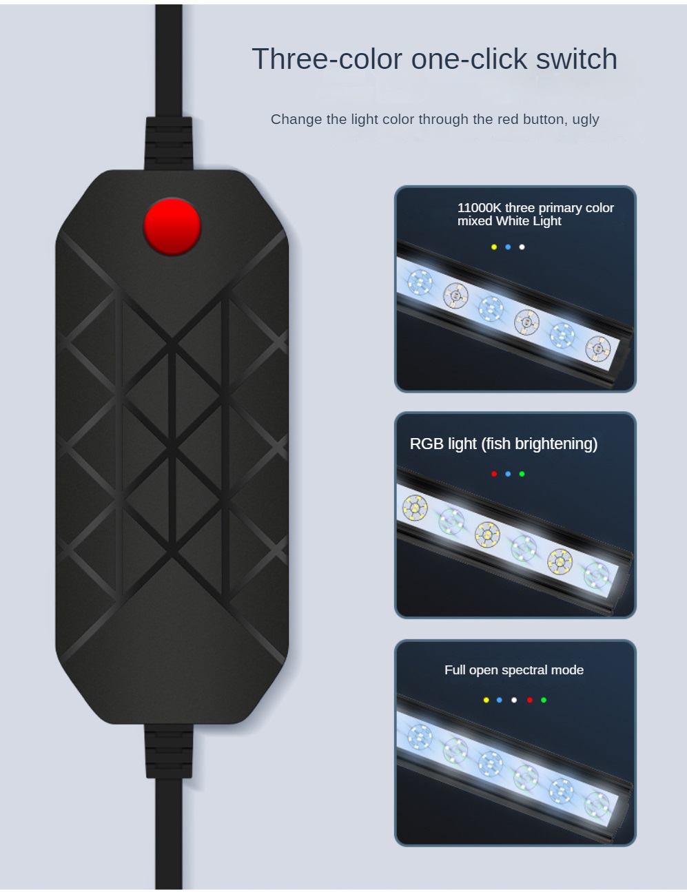 Aquatic Lamp/Full Spectrum Algae Burst Lamp/Three-Color Switching/led ...