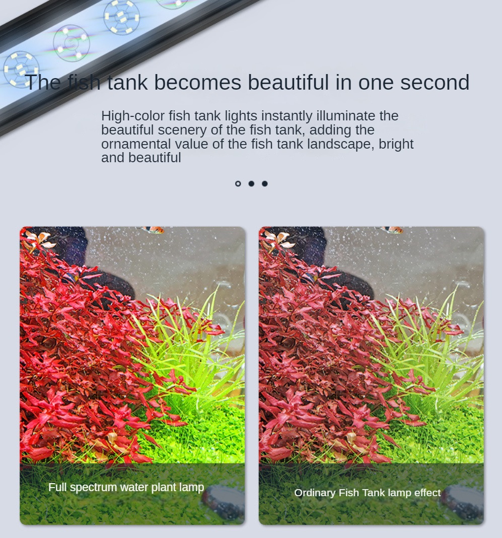 WRGB Aquarium Light Aquatic Lamp/Full Spectrum Algae Burst Lamp/Three ...