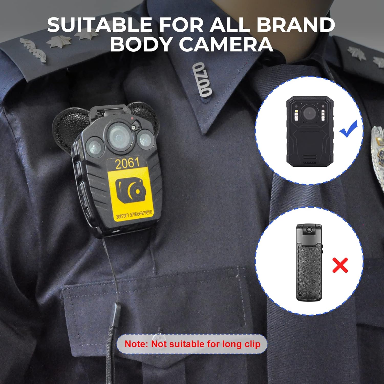 Body Camera Mount, Universal Magnetic Suction Back Clip with 6pcs ...