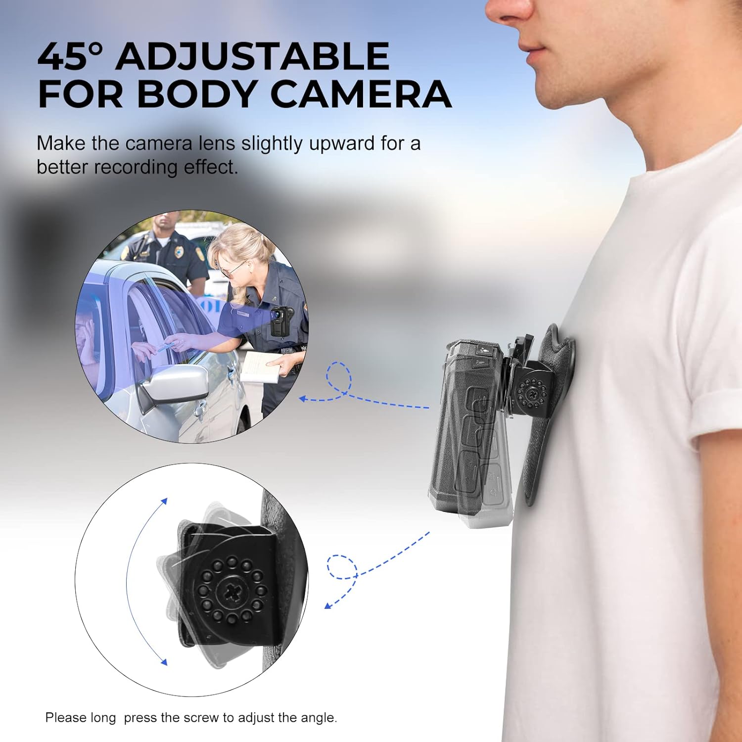 Body Camera Mount, Universal Magnetic Suction Back Clip with 6pcs ...