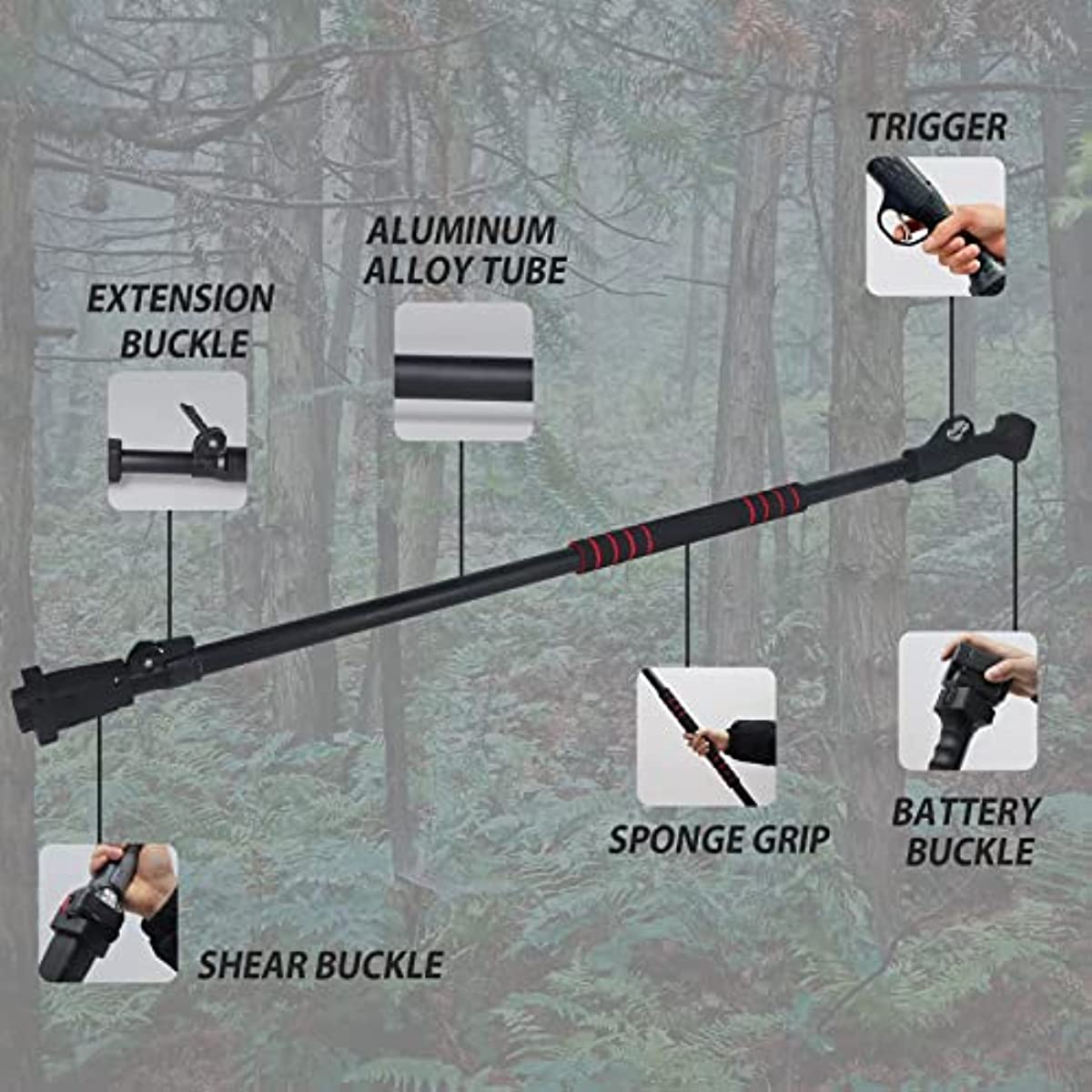 electric chainsaw Telescoping pole Pruning chain saw battery chainsaw ...