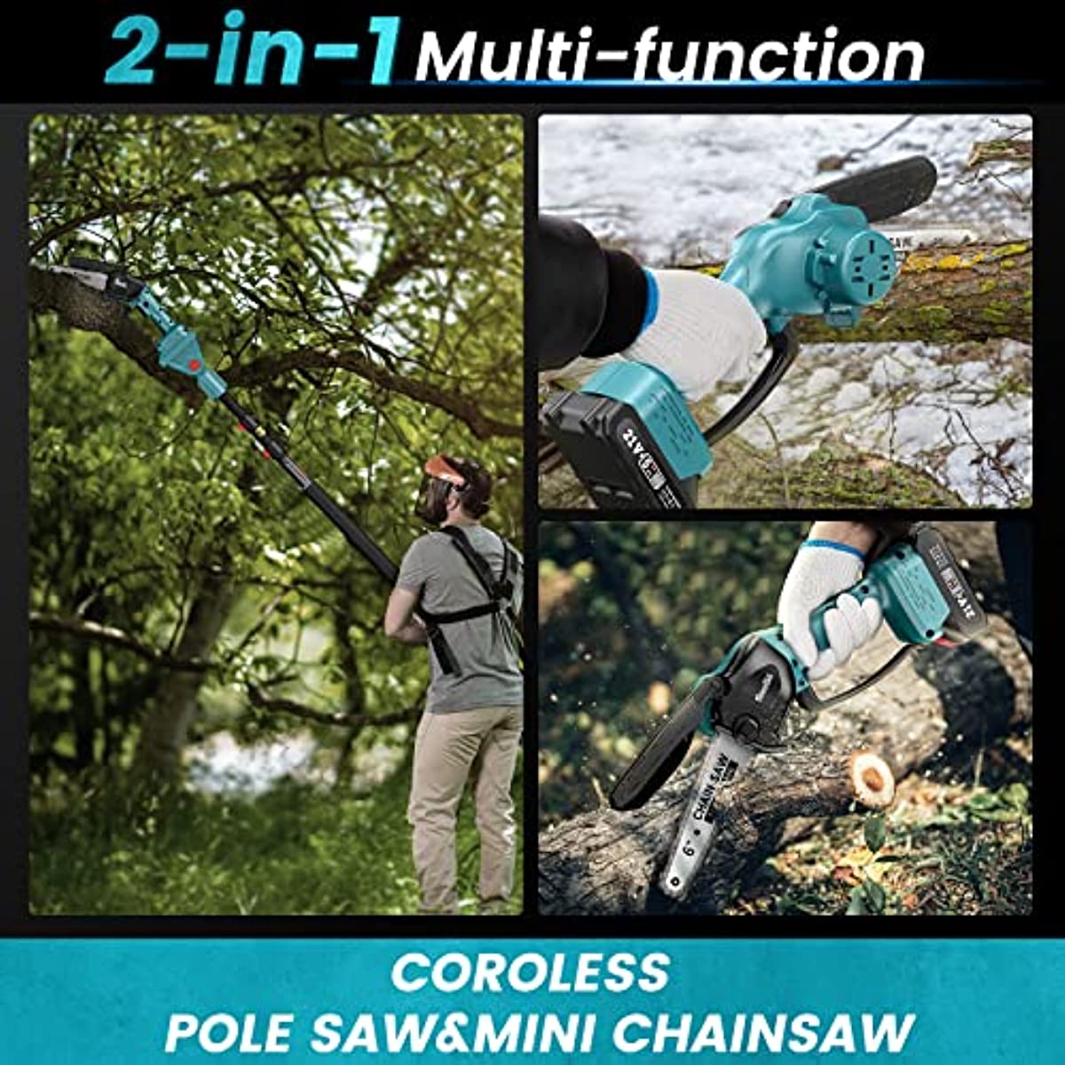 electric chainsaw Telescoping pole Pruning chain saw battery chainsaw ...