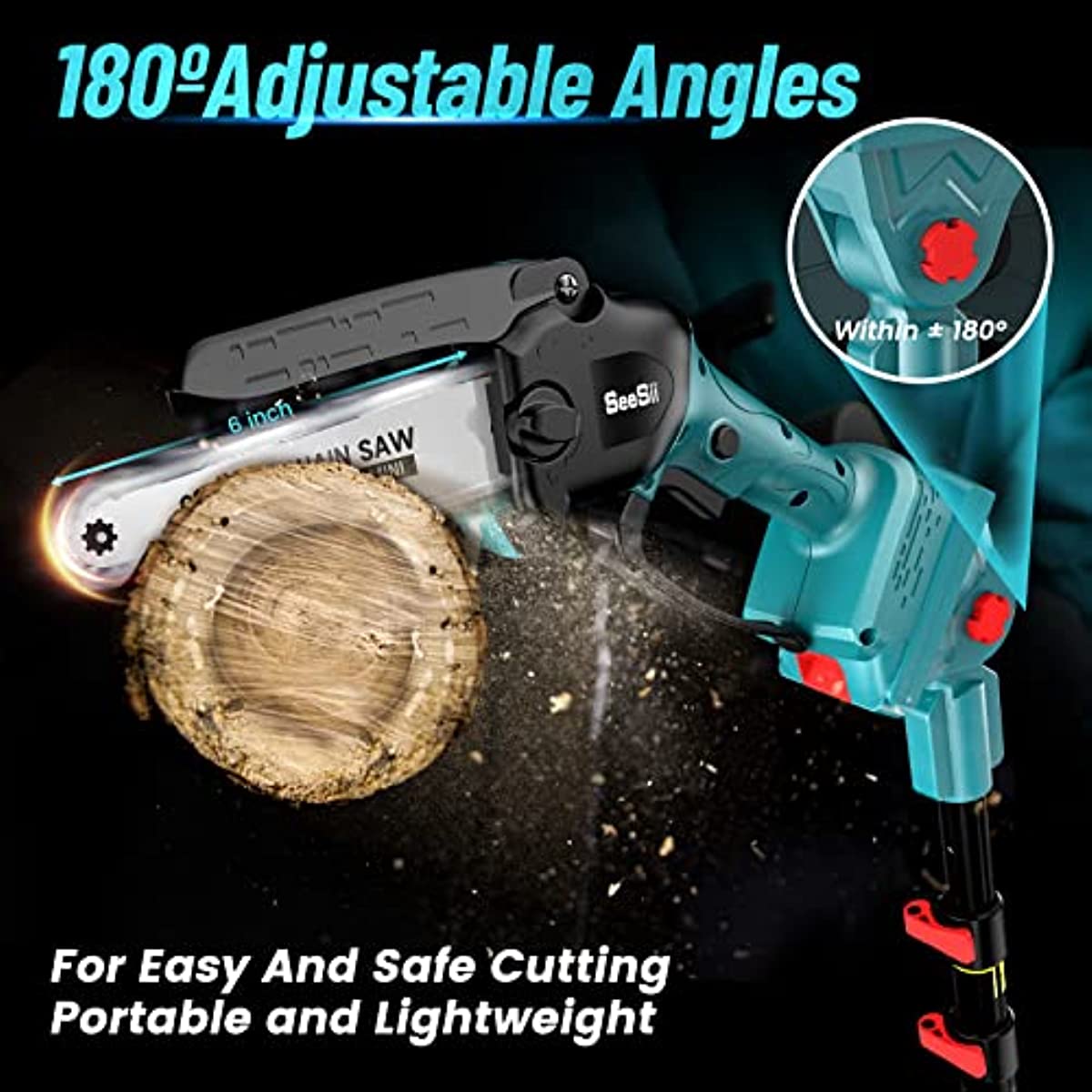 electric chainsaw Telescoping pole Pruning chain saw battery chainsaw ...