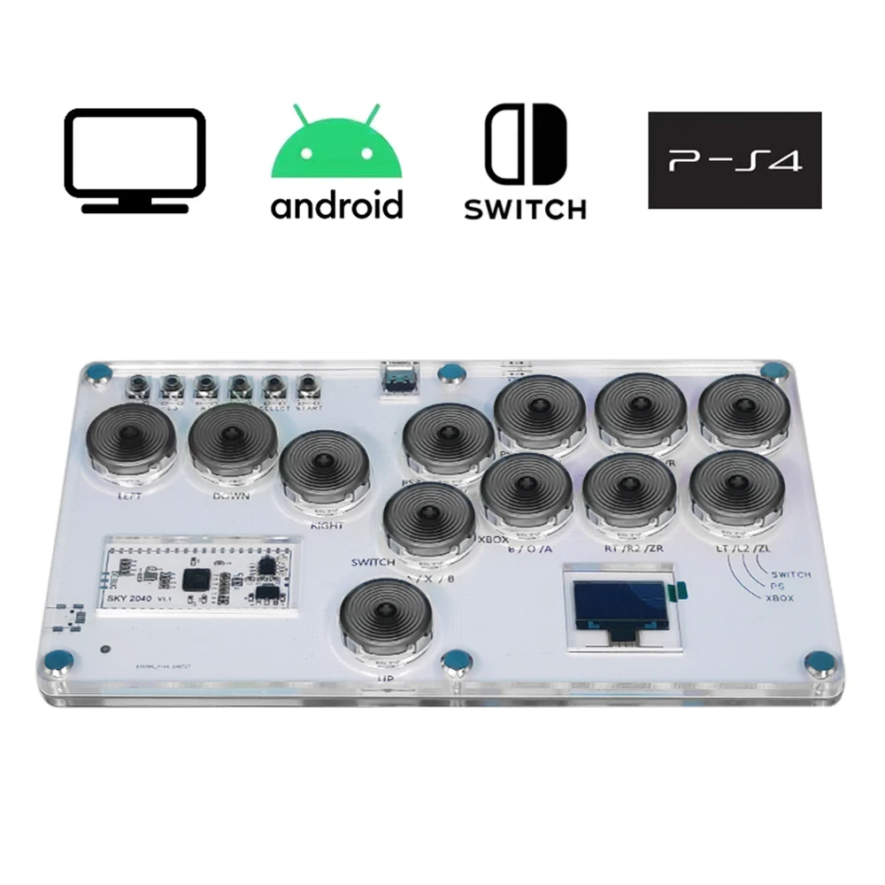 ⭐Hitbox Arcade Fighting Video Game LED Flatbox Hot-swap Encoder ...