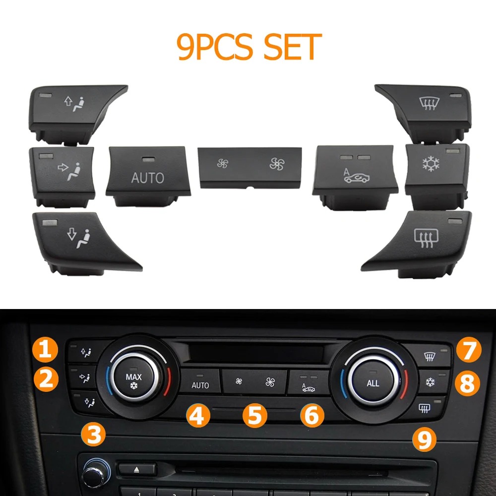 Air Conditioner AC Temperature Control Button Keys Rotary Knob For BMW ...