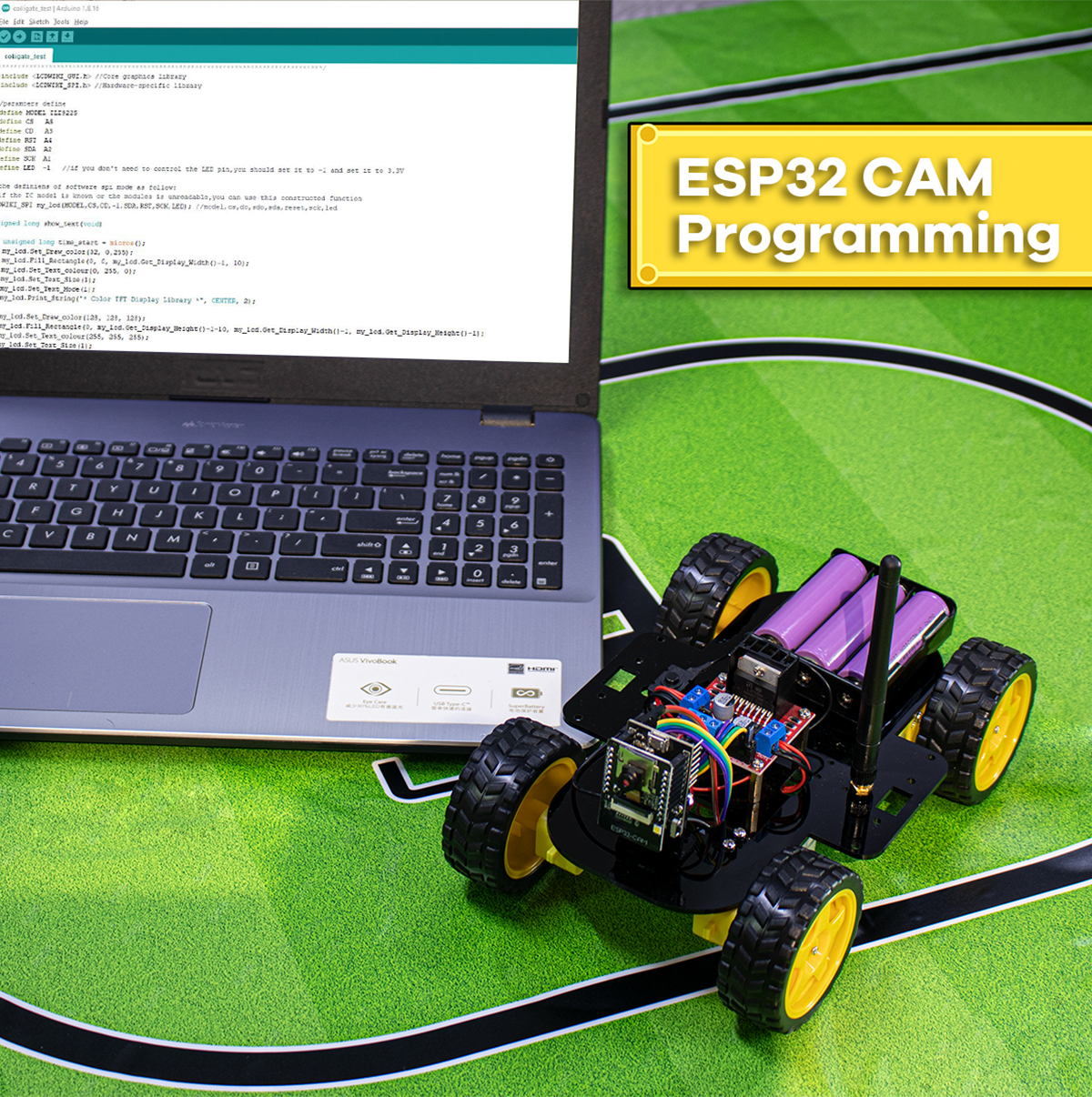 Lafvin 4wd Smart Robot Car Kit Esp32 Cam Wifi Camera For Arduino Programming Esp Robot With