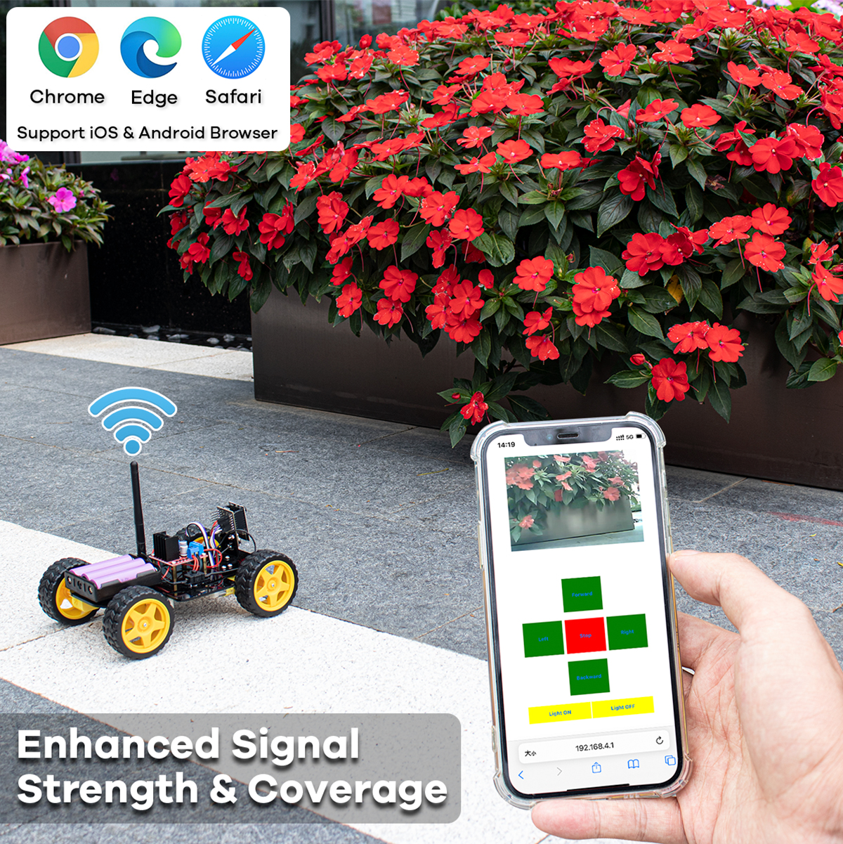 Lafvin 4wd Smart Robot Car Kit Esp32 Cam Wifi Camera For Arduino Programming Esp Robot With