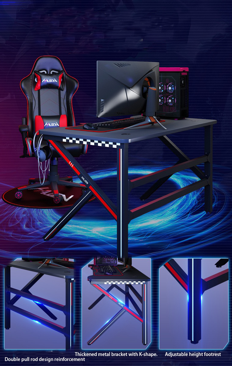 140/120/100cm Computer Gaming Table Office Desk Study Table Meja ...