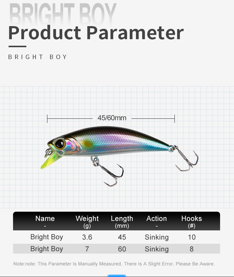 Kingdom Fishing Lure 45mm 60mm 3.6g 7g Sinking Minnow ABS Lure Hard ...