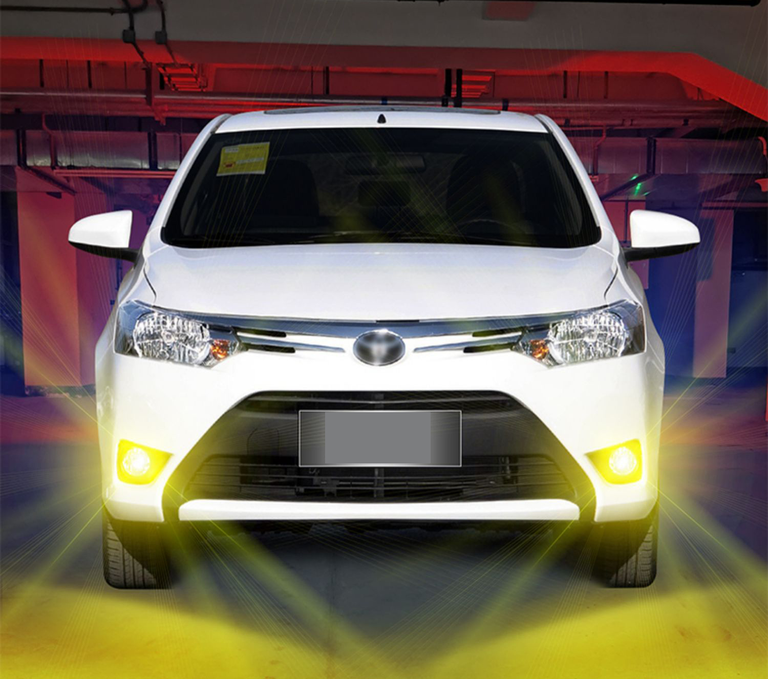 For TOYOTA Vios 2009-2018 FOG LAMP LED BULB Ice blue White Yellow Lampu ...