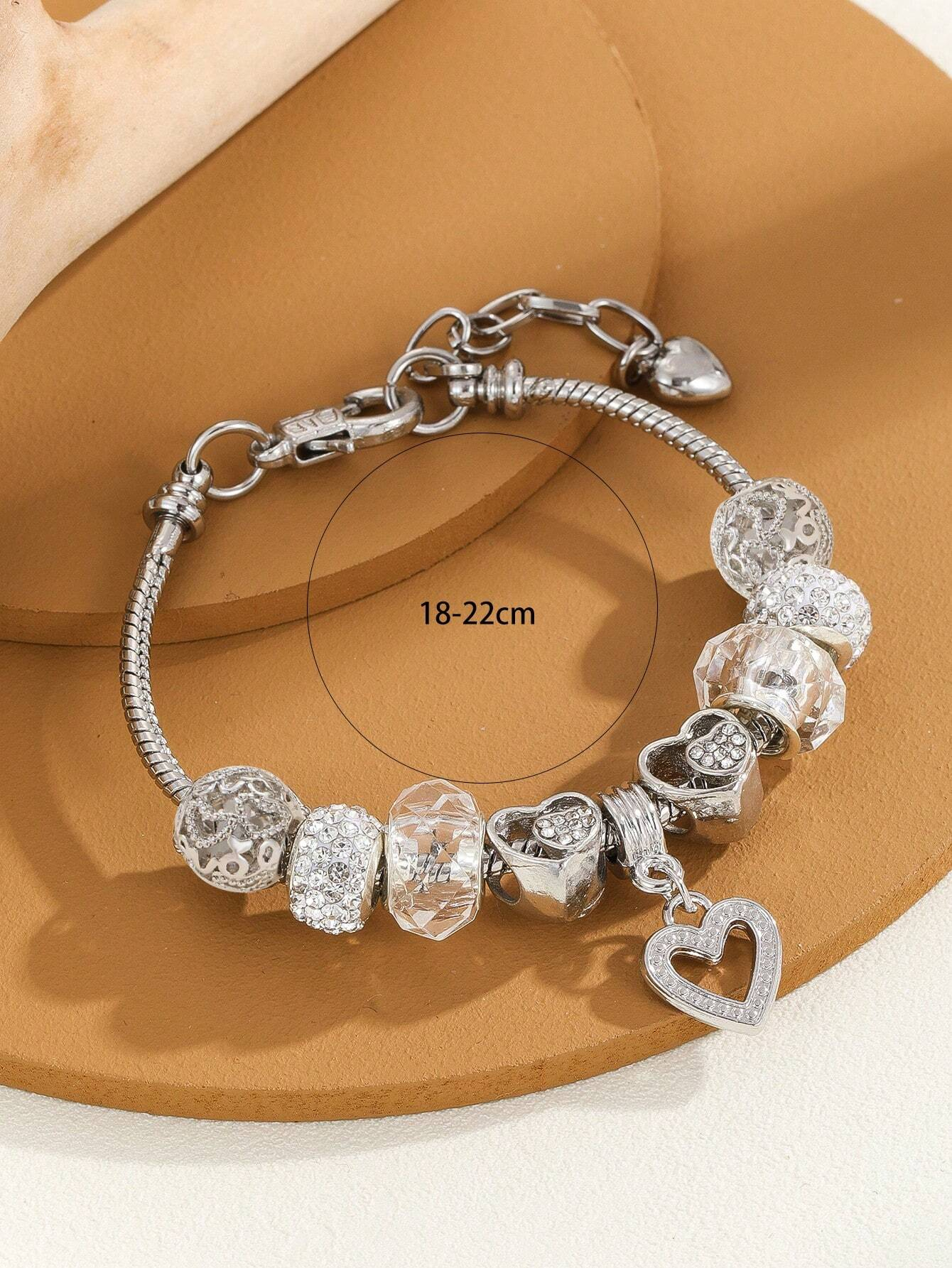 1pc strass round ball & strass loving heart lovely & fashion brass ...