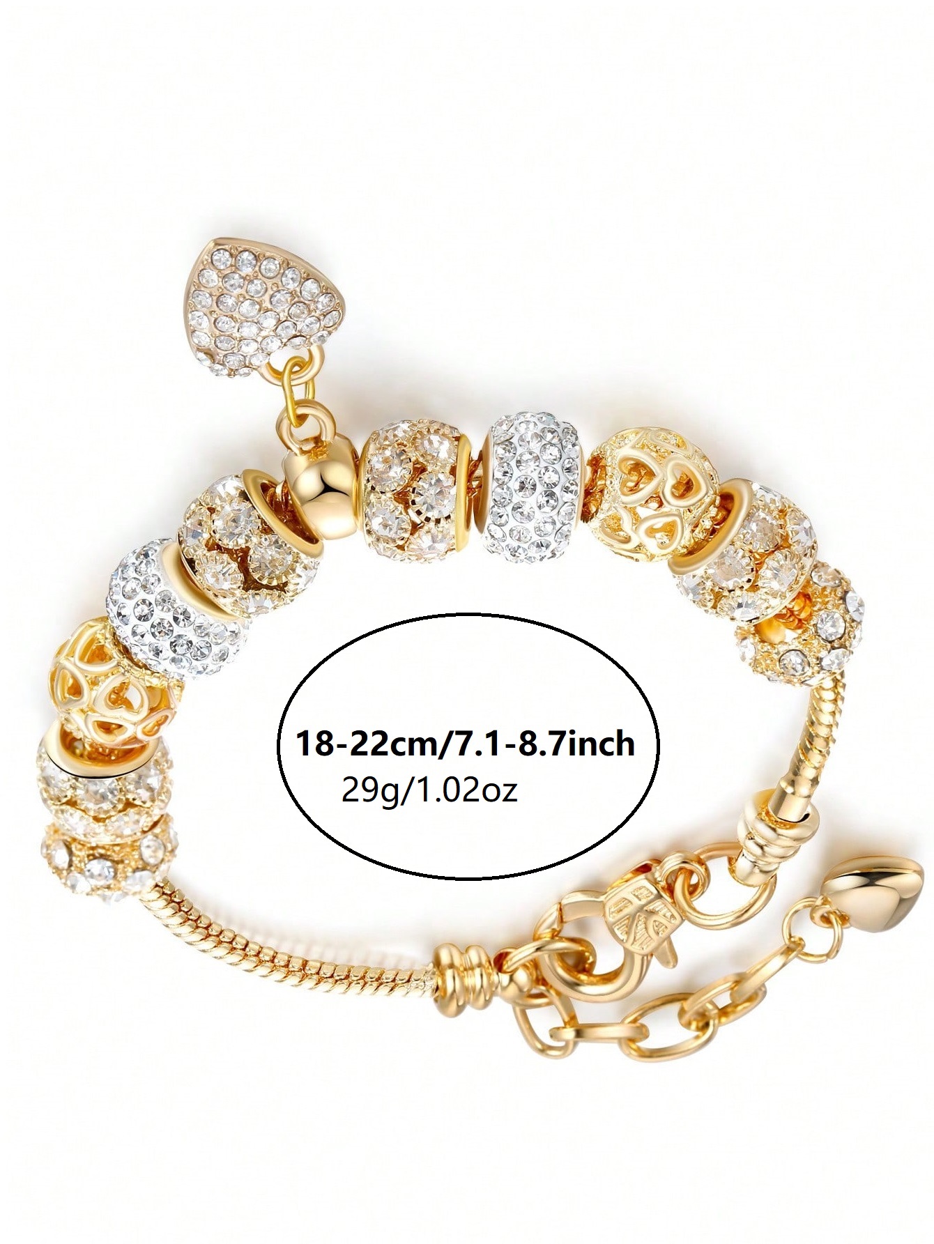 1pc strass round ball & strass loving heart lovely & fashion brass ...