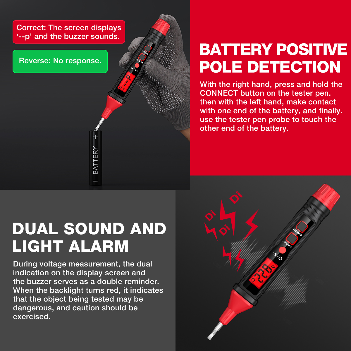 HABOTEST HT92 HT89 HT89A Pen Multimeter Voltage Tester for Measuring AC ...