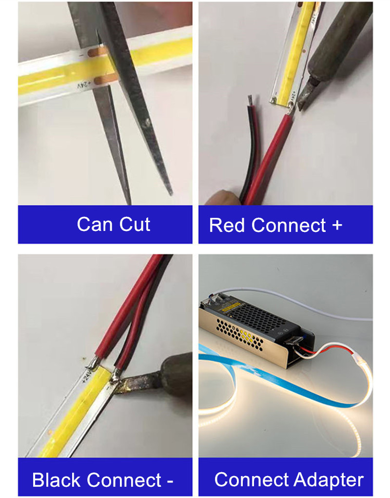 DC 5V 12V 24V COB Led Light Strip for Instrument Machine Equipment ...