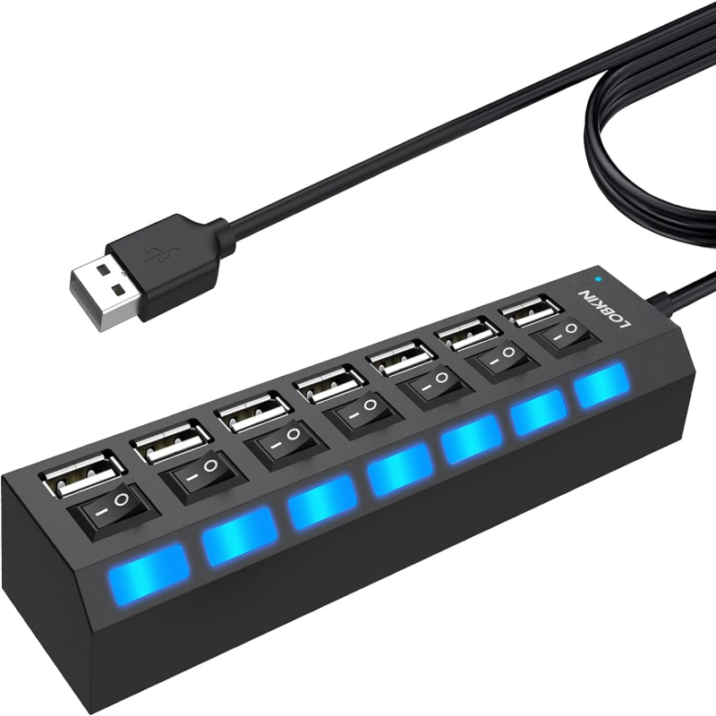 7 ports USB Hub Hi-Speed 2.0 Hub 480Mbps On/Off Switch | Shopee Malaysia