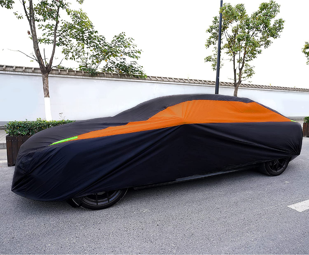 HOTOP Waterproof Car Cover 3 Layers All Weather Snowproof UV Protection ...
