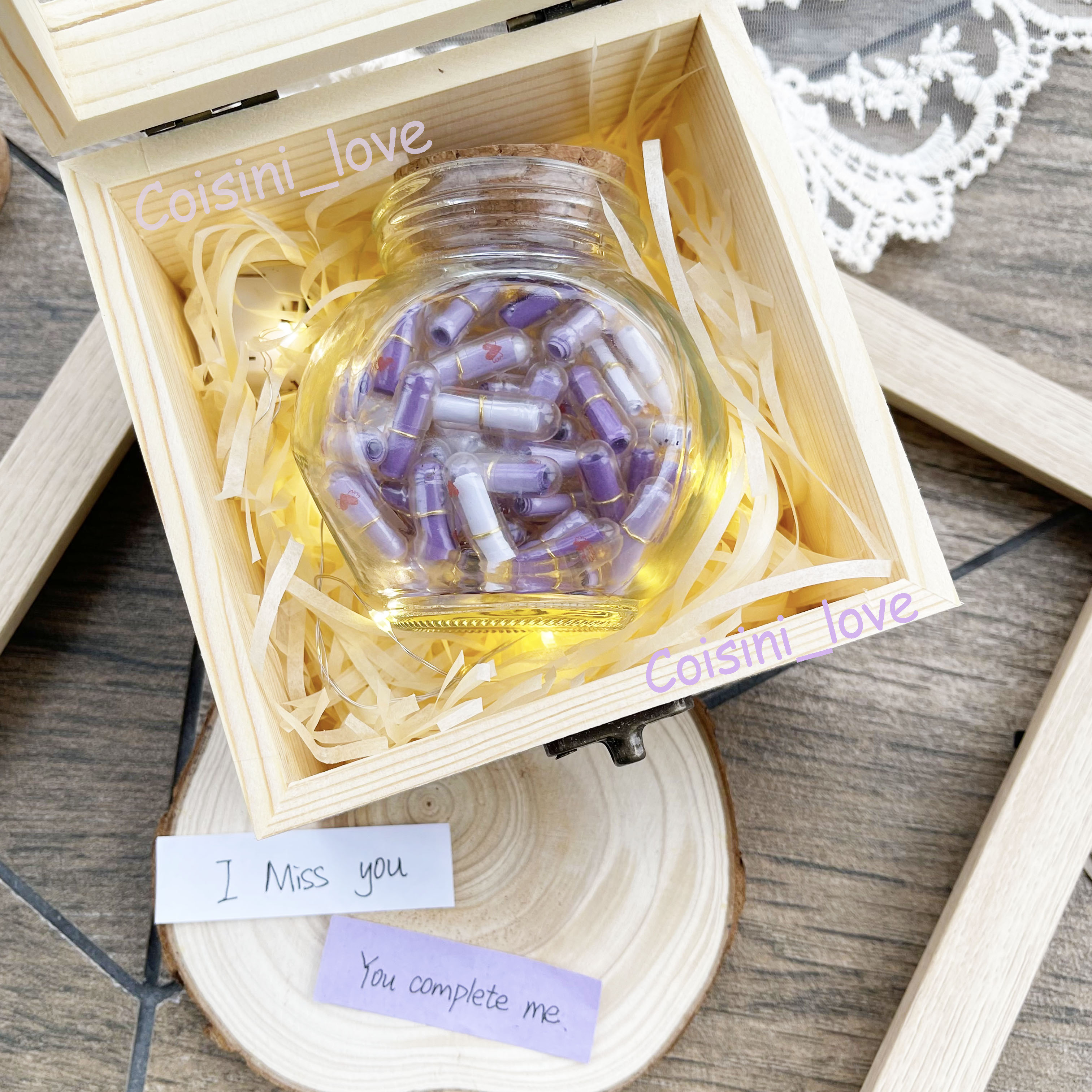 [Coisíní] 100Pcs DIY Mini Capsules Wishing Bottle Birthday Gift Love ...