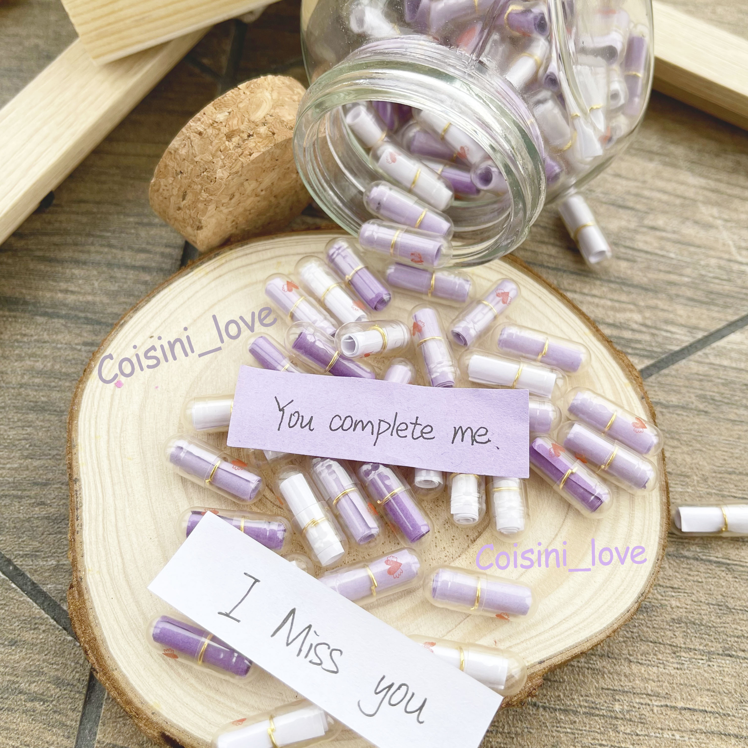 [Coisíní] 100Pcs DIY Mini Capsules Wishing Bottle Birthday Gift Love ...