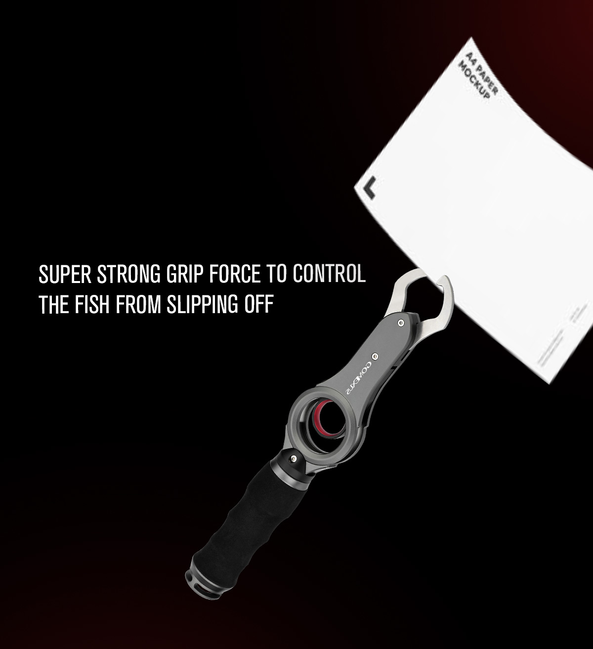 Gomexus Fishing Gripper Aluminum Fish Grip Fish Tackle Lip Grip Holder ...