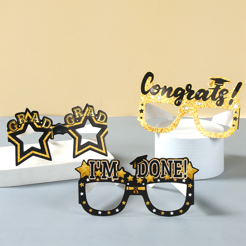 6pcs/set Congrats Grad 2024 Paper Glasses Happy Graduation Glasses ...