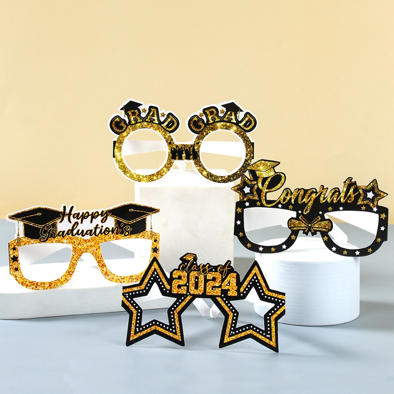 6pcs/set Congrats Grad 2024 Paper Glasses Happy Graduation Glasses ...