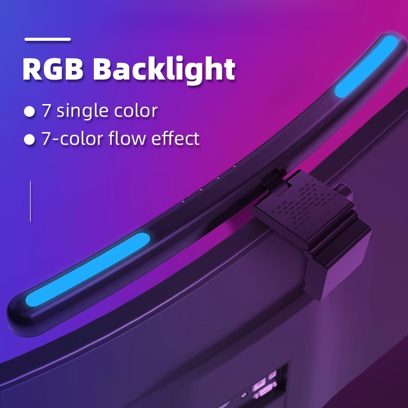 RGB Monitor Light Bar Curved Screen Bar Computer Hanging Lights Desk ...
