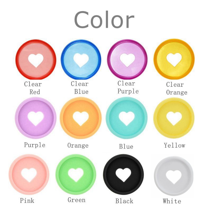 ITSYHPRO 50 Pcs 32mm Solid Heart Disc Binder for Notebooks Diy Loose ...