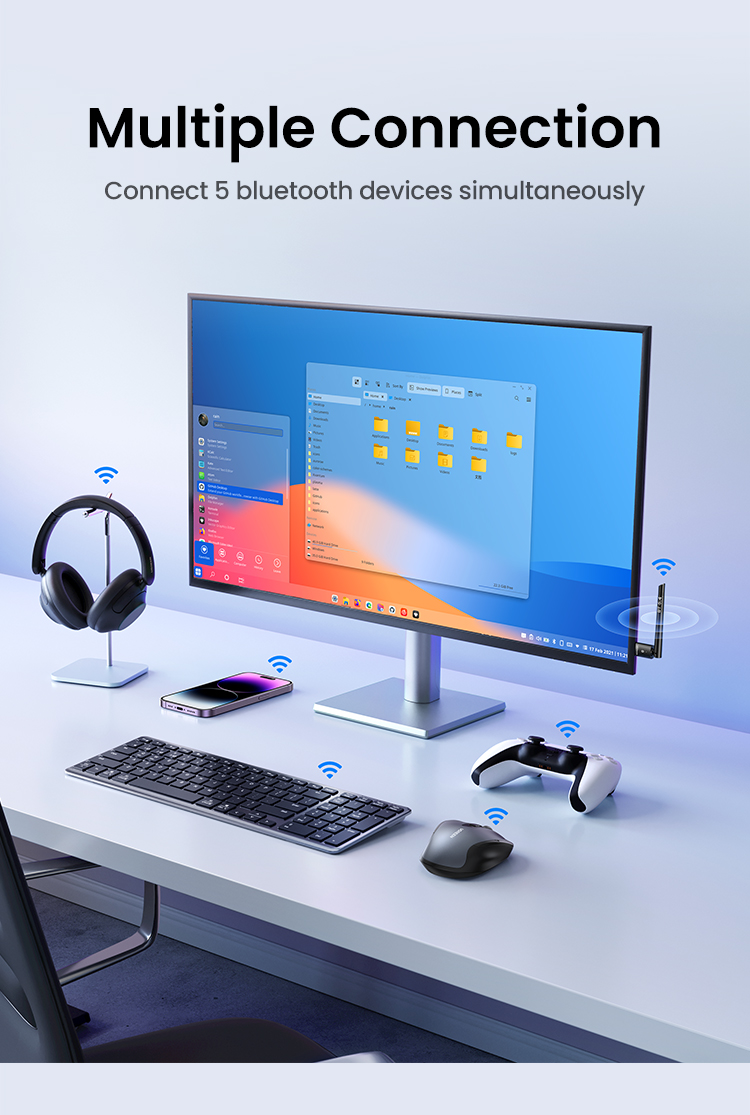 UGREEN Bluetooth 5.4 Adapter for PC Long Range 120M USB Bluetooth ...