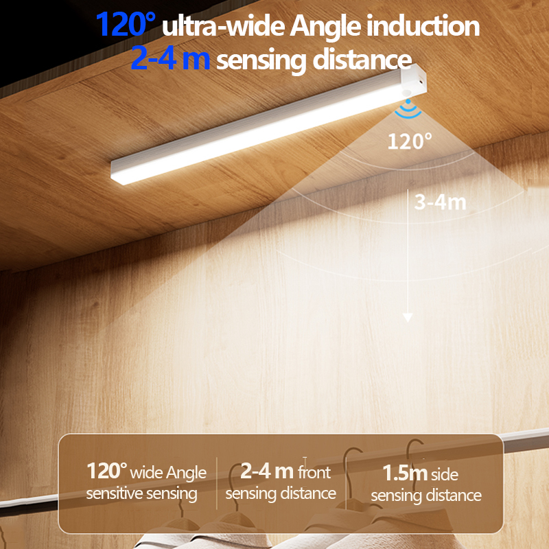 3 colors LED Motion Sensor Night Light Portable Smart Wireless Light ...