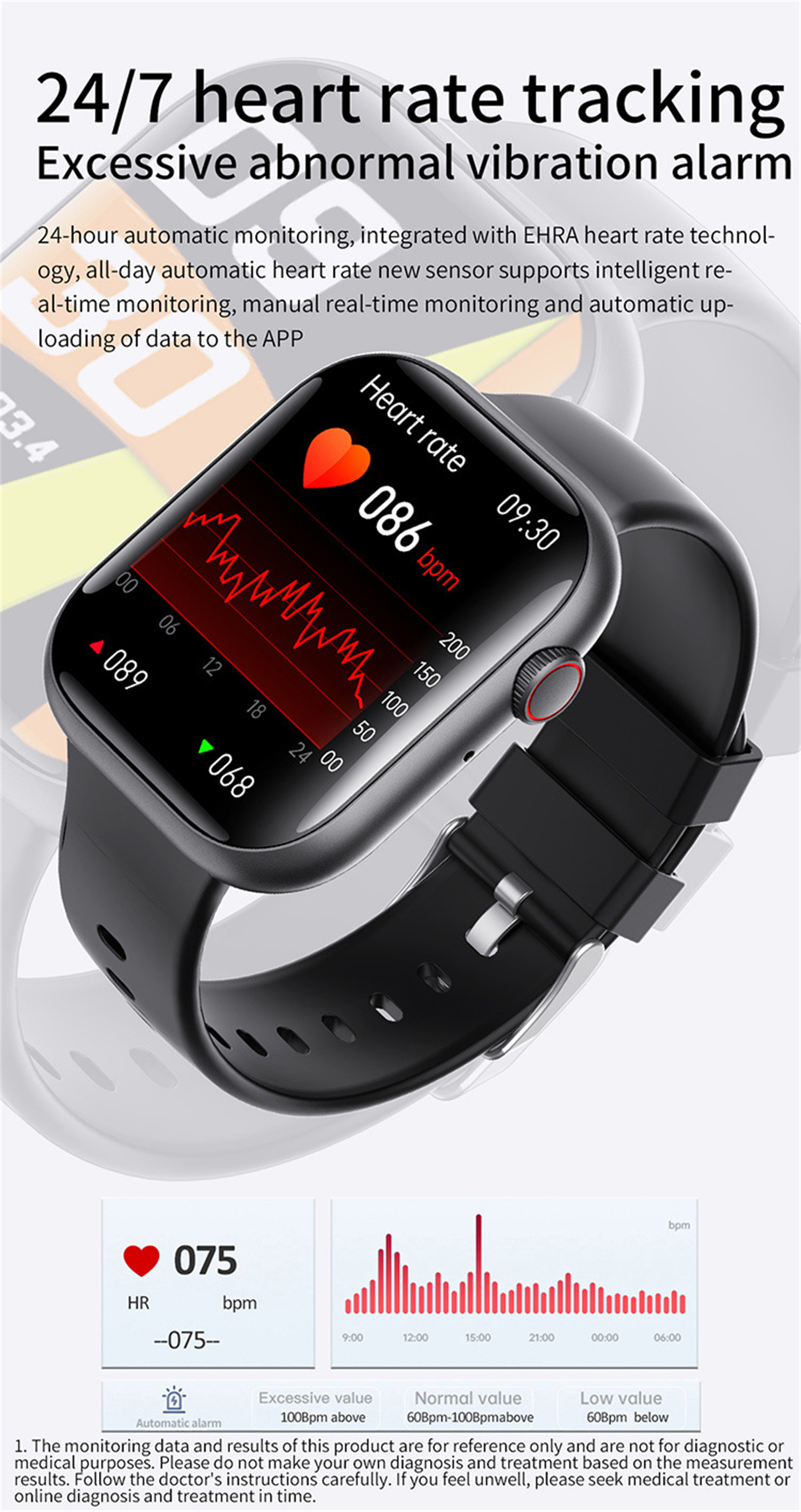 SKMEI F58 Smartwatch Bluetooth call Blood Glucose All-day Blood ...