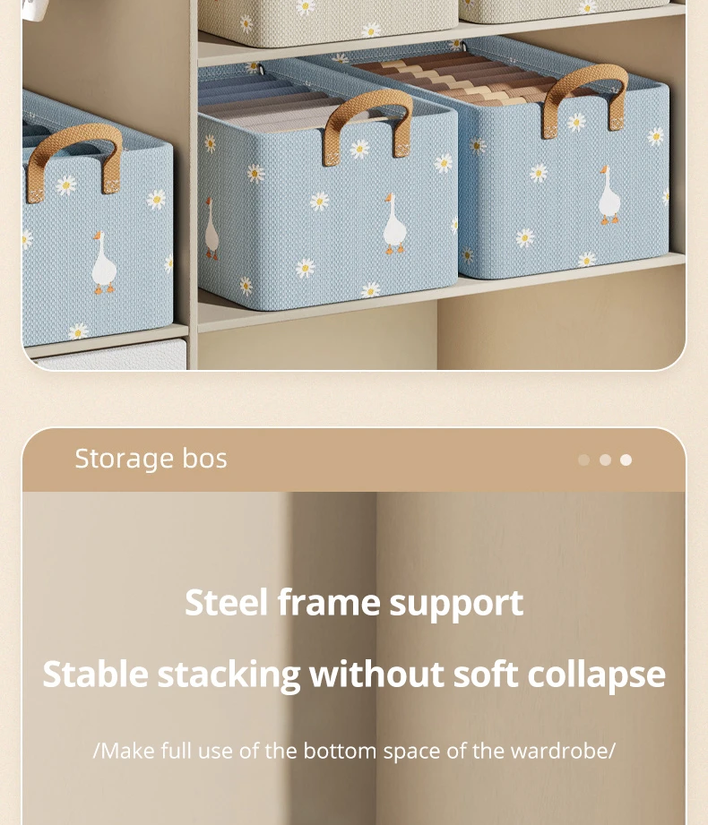 1pc Big Capacity Household Foldable Clothes and Items Storage Box with ...