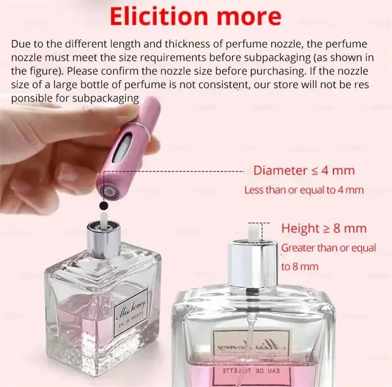 1pc Portable Self-Pump Aluminum Perfume Bottle: Refillable Spray ...