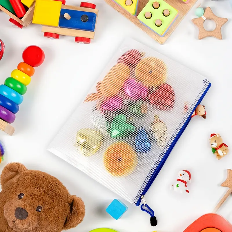 10Pcs A4 Size Zipper Pockets With Identification Note, Thick Waterproof ...