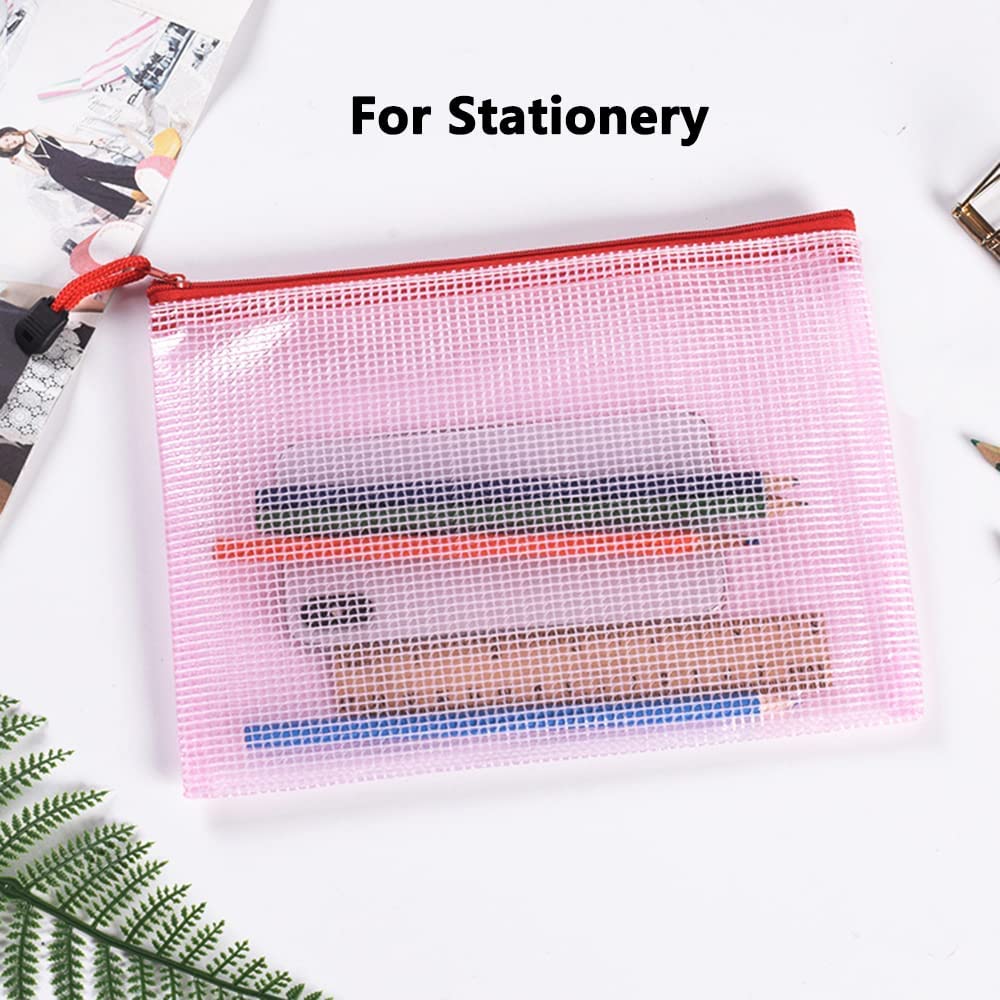 10Pcs A4 Size Zipper Pockets With Identification Note, Thick Waterproof ...