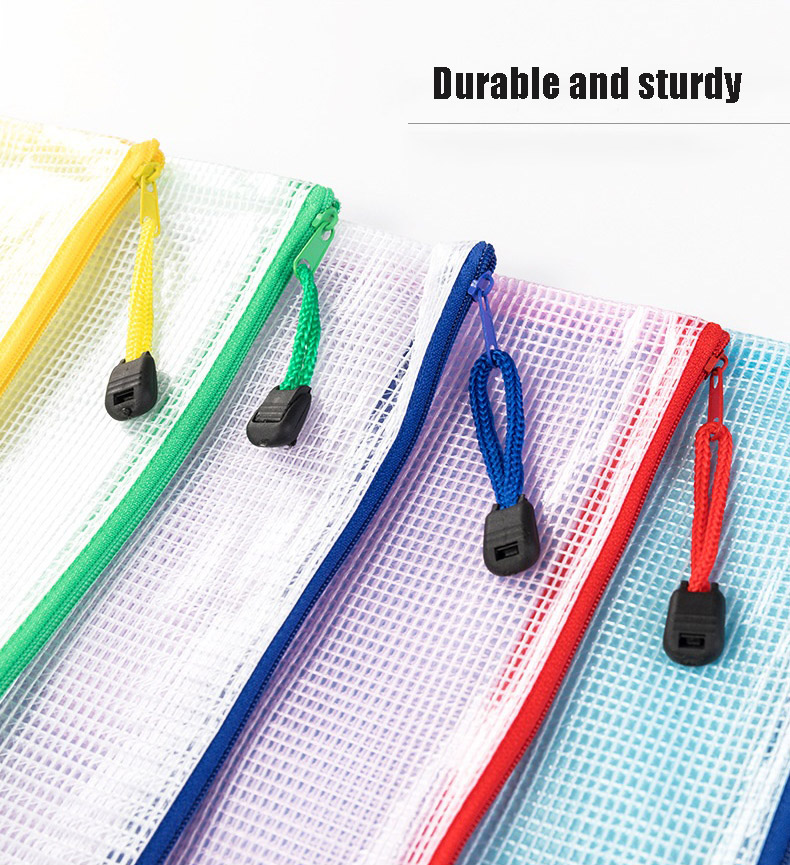 10Pcs A4 Size Zipper Pockets With Identification Note, Thick Waterproof ...