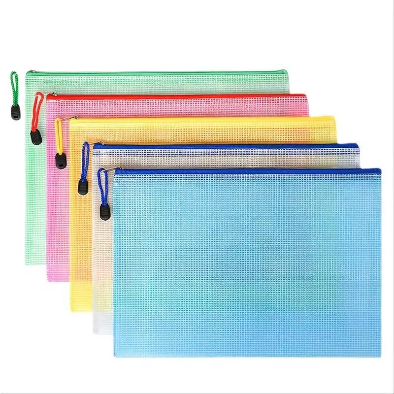 10Pcs A4 Size Zipper Pockets With Identification Note, Thick Waterproof ...