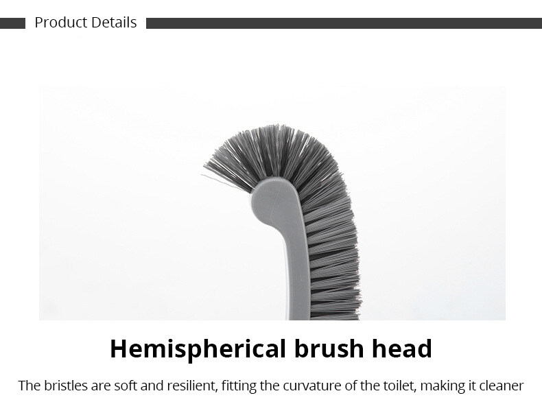 1pc Bend Long Handle Toilet Brush Bathroom Toilet Brush S-shaped Elbow ...