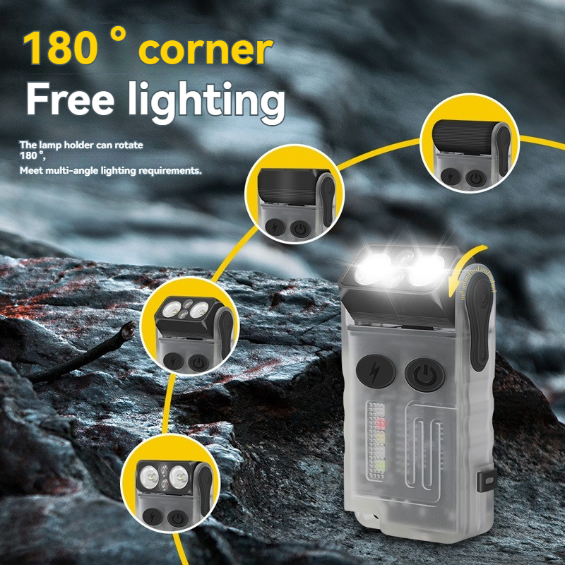 Multi functional LED mini portable flashlight EDC keychain light 1000LM ...