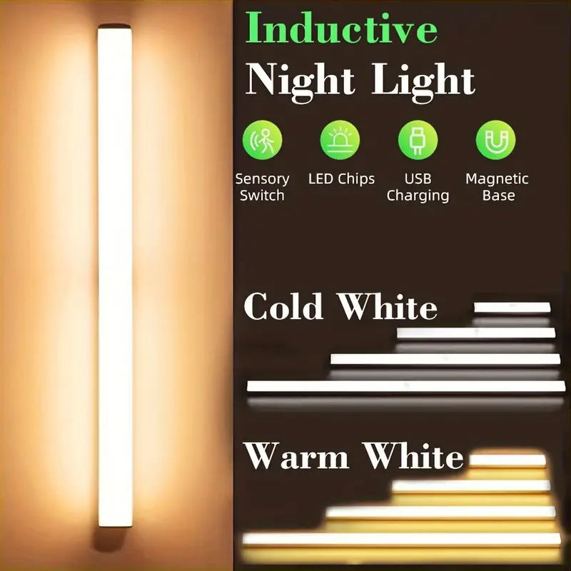 Local Delivery 】3 Colors Wireless LED Motion Sensor Light USB ...