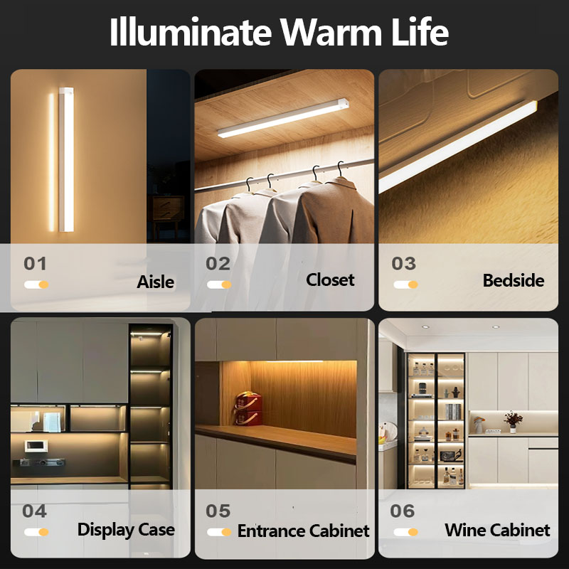 Local Delivery 】3 Colors Wireless LED Motion Sensor Light USB ...